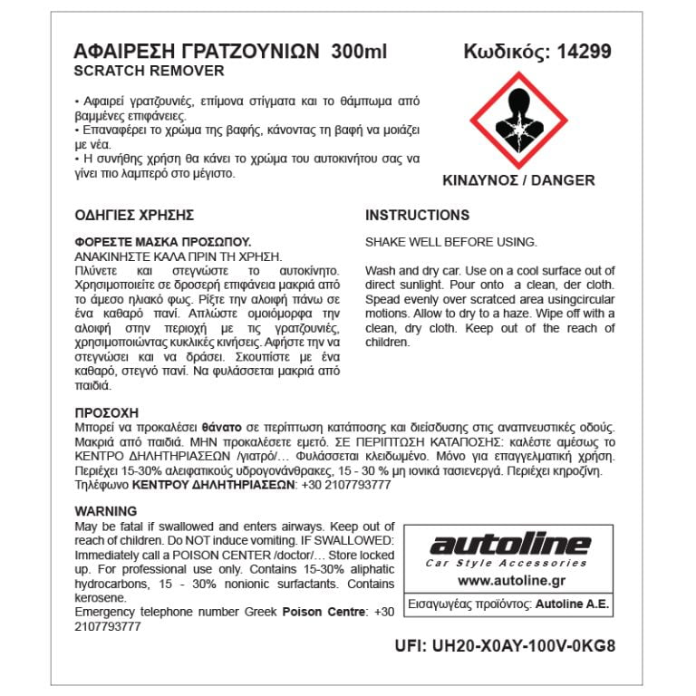 FLAMINGO ΑΛΟΙΦΗ ΓΙΑ ΑΦΑΙΡΕΣΗ ΓΡΑΤΖΟΥΝΙΩΝ 300ml – Autoline
